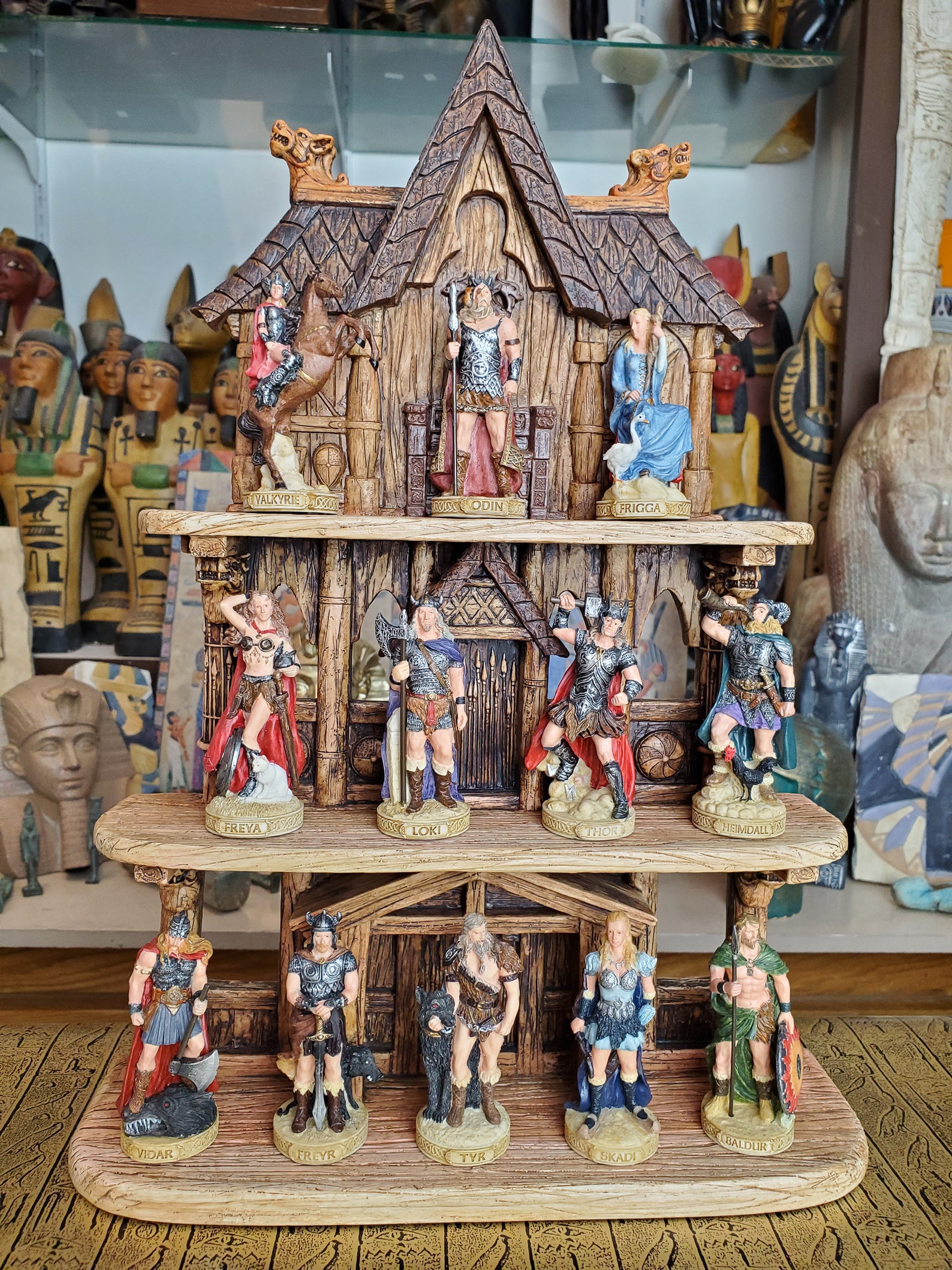 Vintage Norse God's & Goddess Mini Statues Set of 12 - Etsy