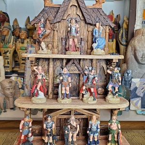 Vintage Norse God's & Goddess Mini Statues Set of 12 - Etsy