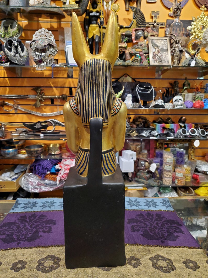 Vintage Gold Anubis Statue - Made in Egypt - Very Large Ancient ...