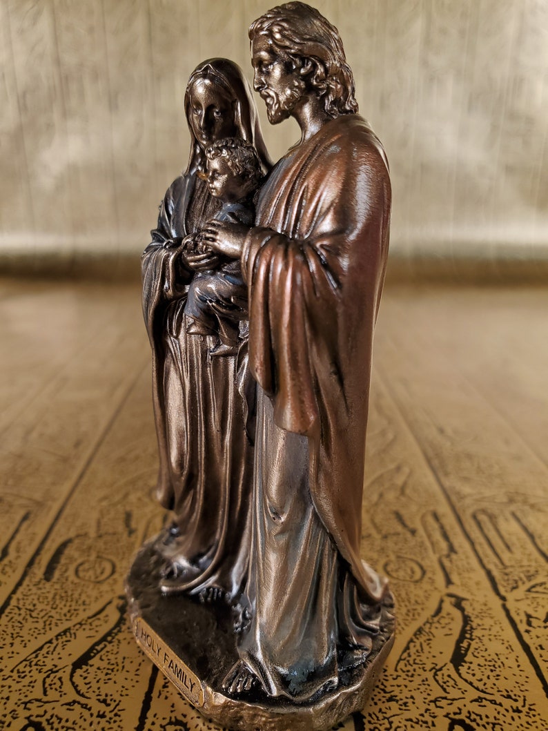 Vintage Holy Family Mini Statue - Small Hand-crafted Jesus, Joseph ...