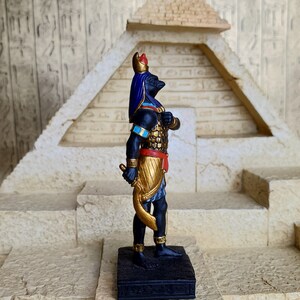 Vintage Horus Mini Statue Small Hand-painted Ancient Egyptian Falcon ...