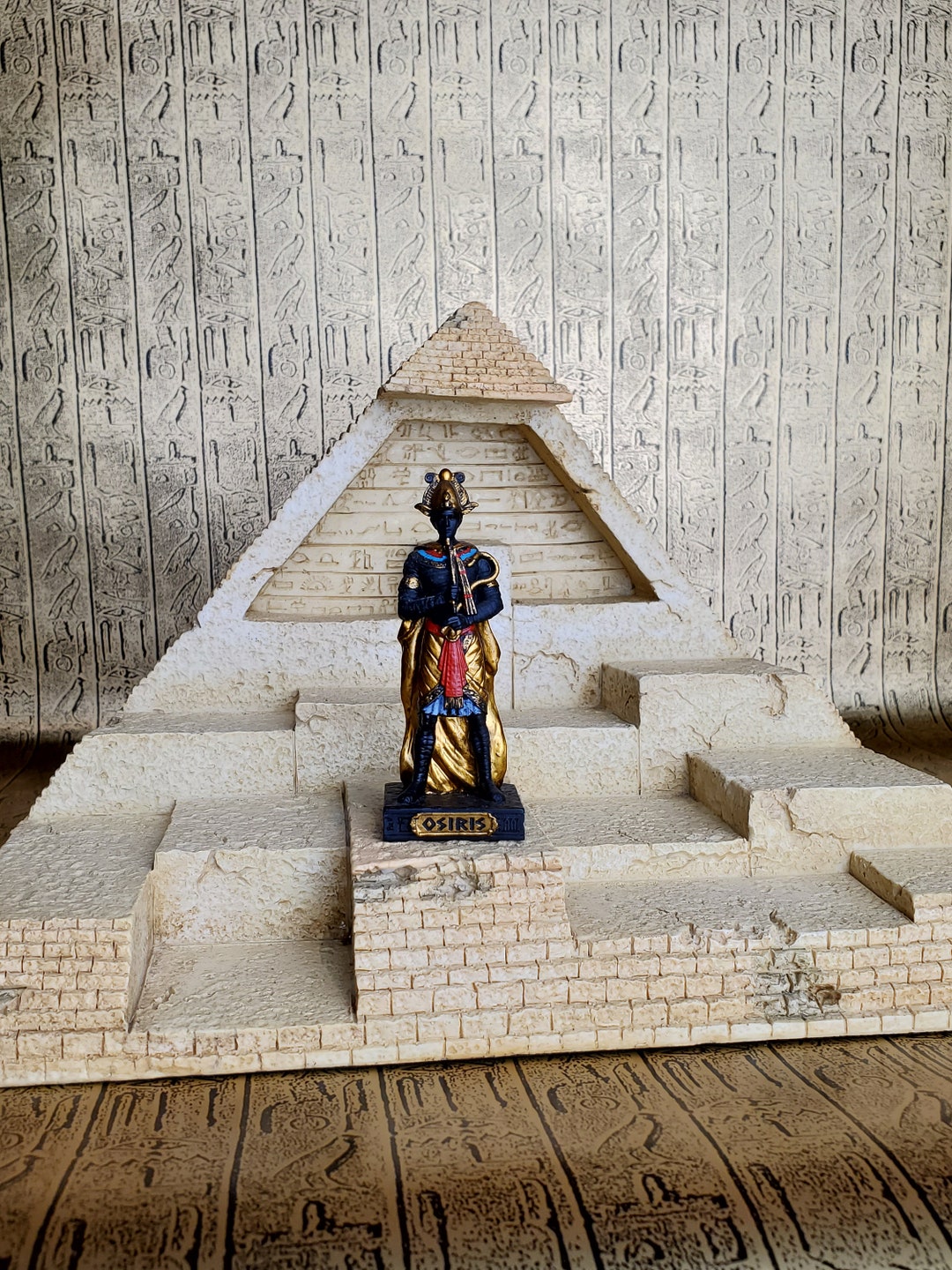 Vintage Osiris Mini Statue Small Hand-painted Ancient Egyptian God ...