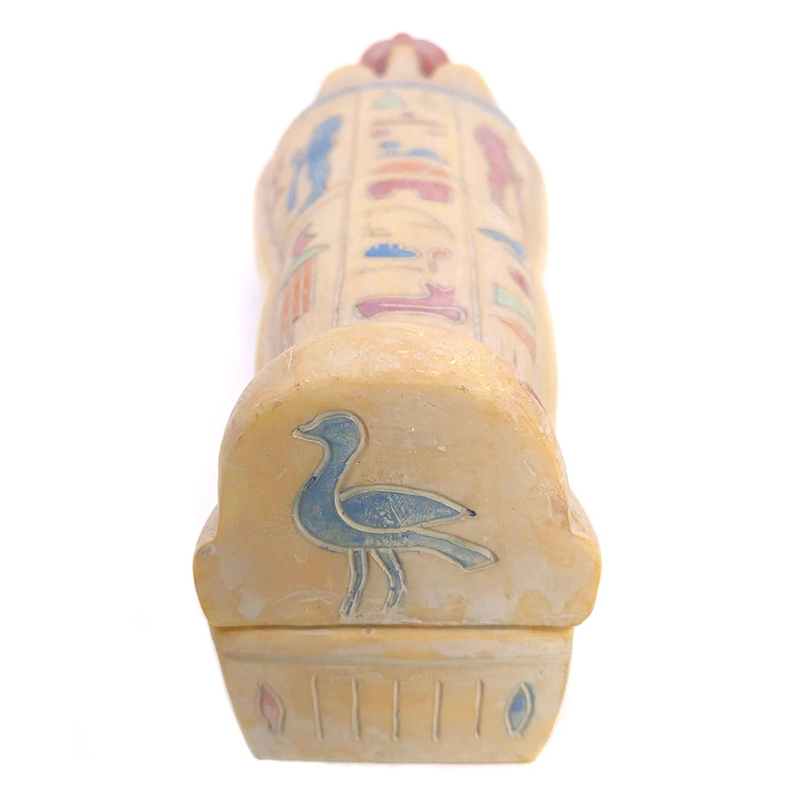 Vintage Sarcophagus Style Box - Hand-painted Egyptian Replica ...