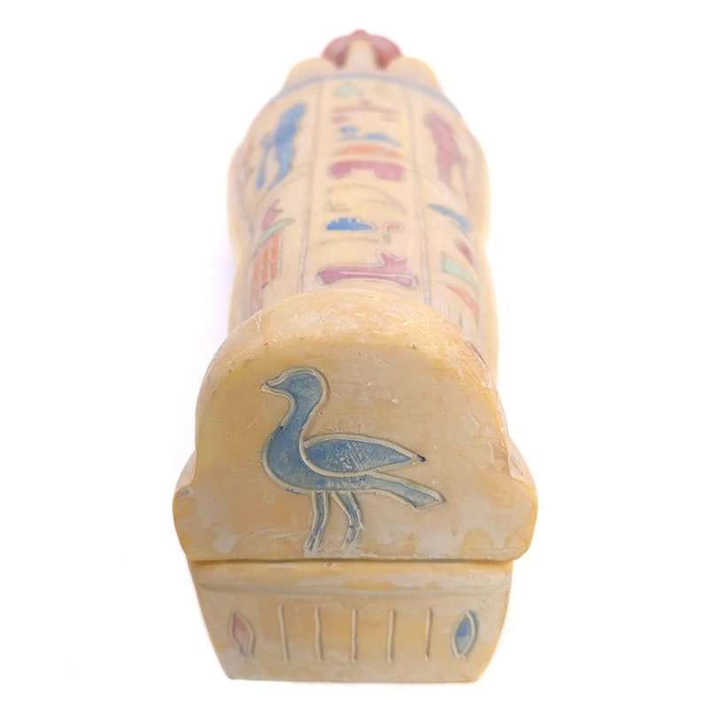 Vintage Sarcophagus Style Box - Hand-painted Egyptian Replica ...