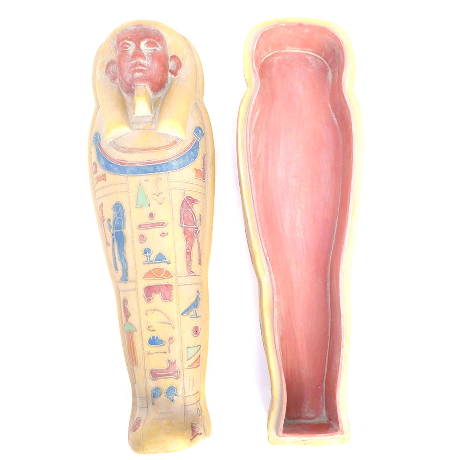 Vintage Sarcophagus Style Box - Hand-painted Egyptian Replica ...