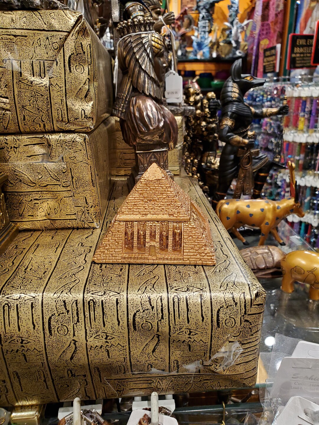 Vintage Pyramid Trinket Box - Ancient Egyptian Pyramid Jewelry Box ...