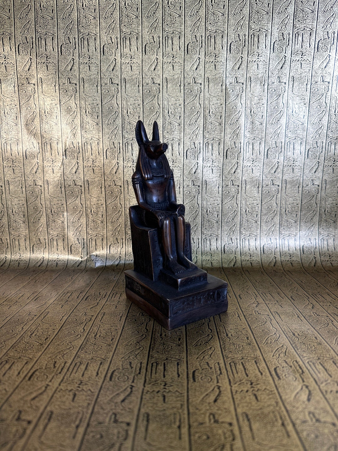 Anubis Stone Statue Made in Egypt Anpu Statue - Etsy