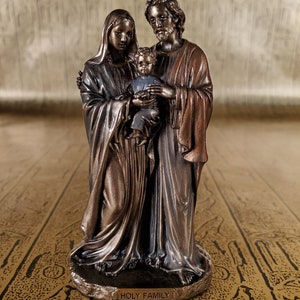 Vintage Holy Family Mini Statue - Small Hand-crafted Jesus, Joseph ...
