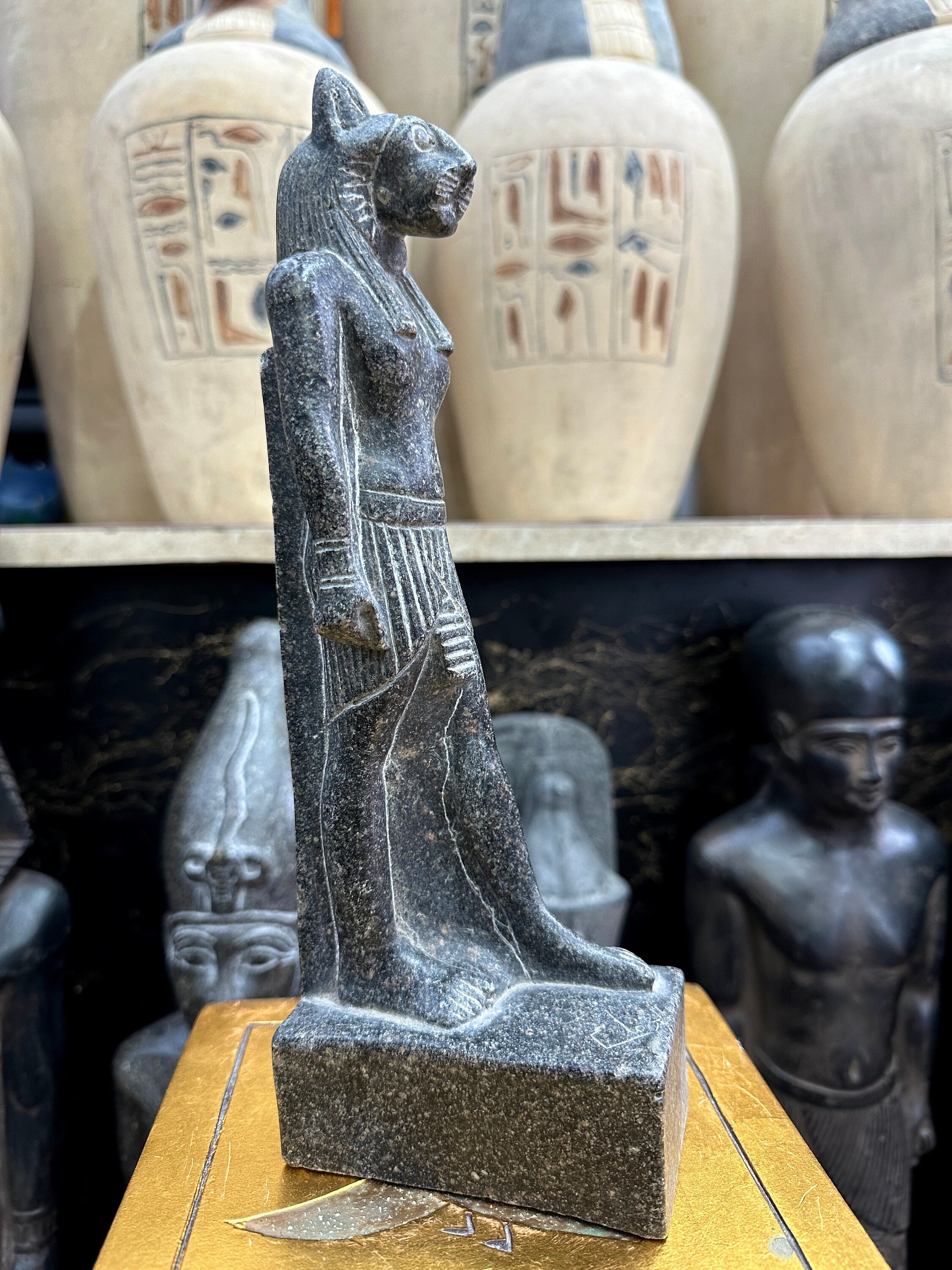 Sekhmet Statue - Ancient Egyptian Lion Goddess Sachmis - Handmade in ...