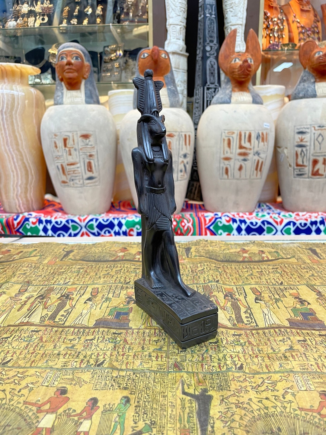 Khnum Statue - Ancient Egyptian Ram God of Creation / God of the Source ...