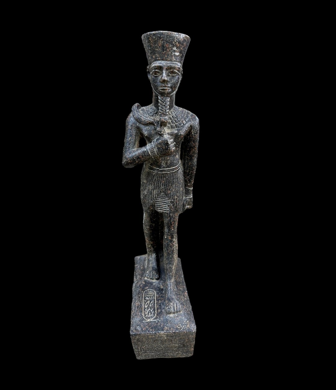 Amun Ra Statue - Black Granite Statue - Ancient Egyptian God Amon Re ...