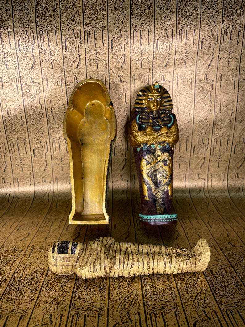 King Tut Sarcophagus Box Ancient Egyptian Pharaoh | Etsy
