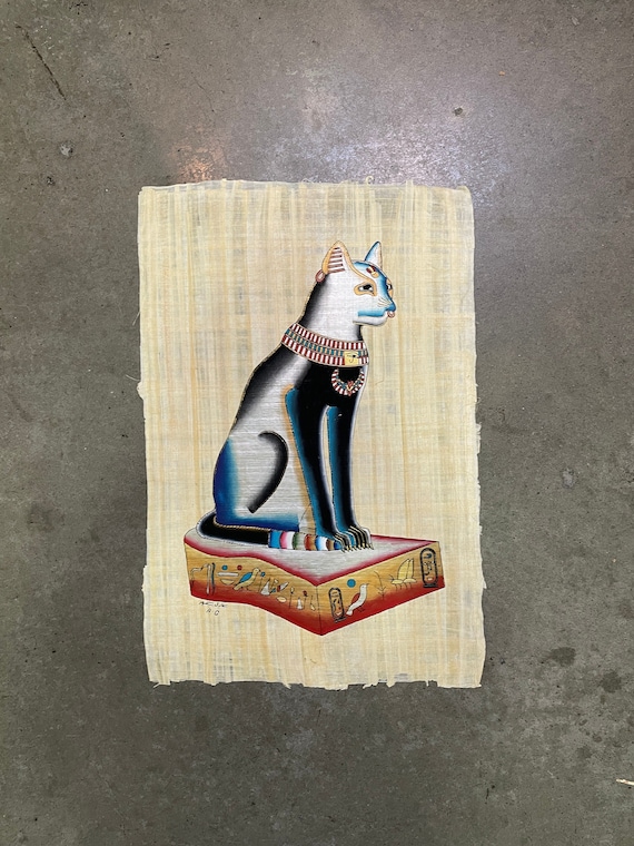 Egyptian Goddess Bastet Papyrus Cat Goddess Bast Made in - Etsy