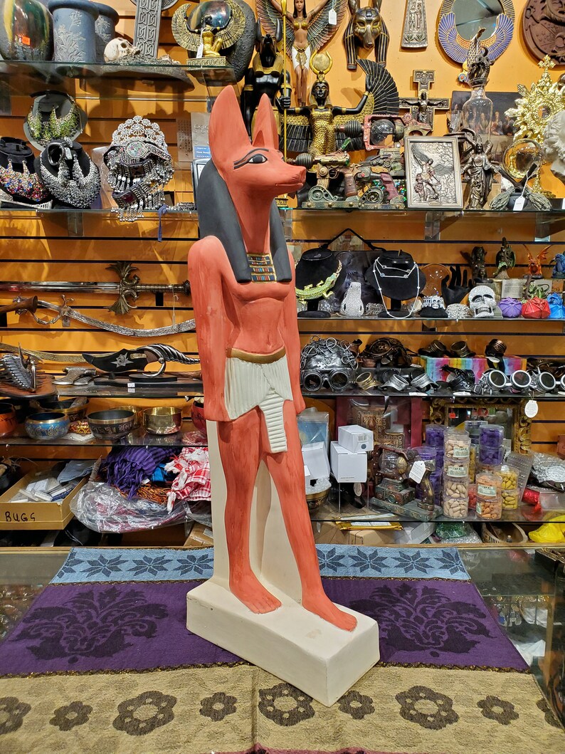 Vintage Stone Anubis Statue - Made in Egypt - Very Large Ancient ...