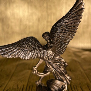 Vintage Archangel Michael Statue - Small Hand-crafted Christian Mini ...