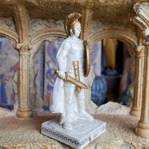 Vintage Ares Mini Statue Small Hand-painted Ancient Greek God Ares Mini ...