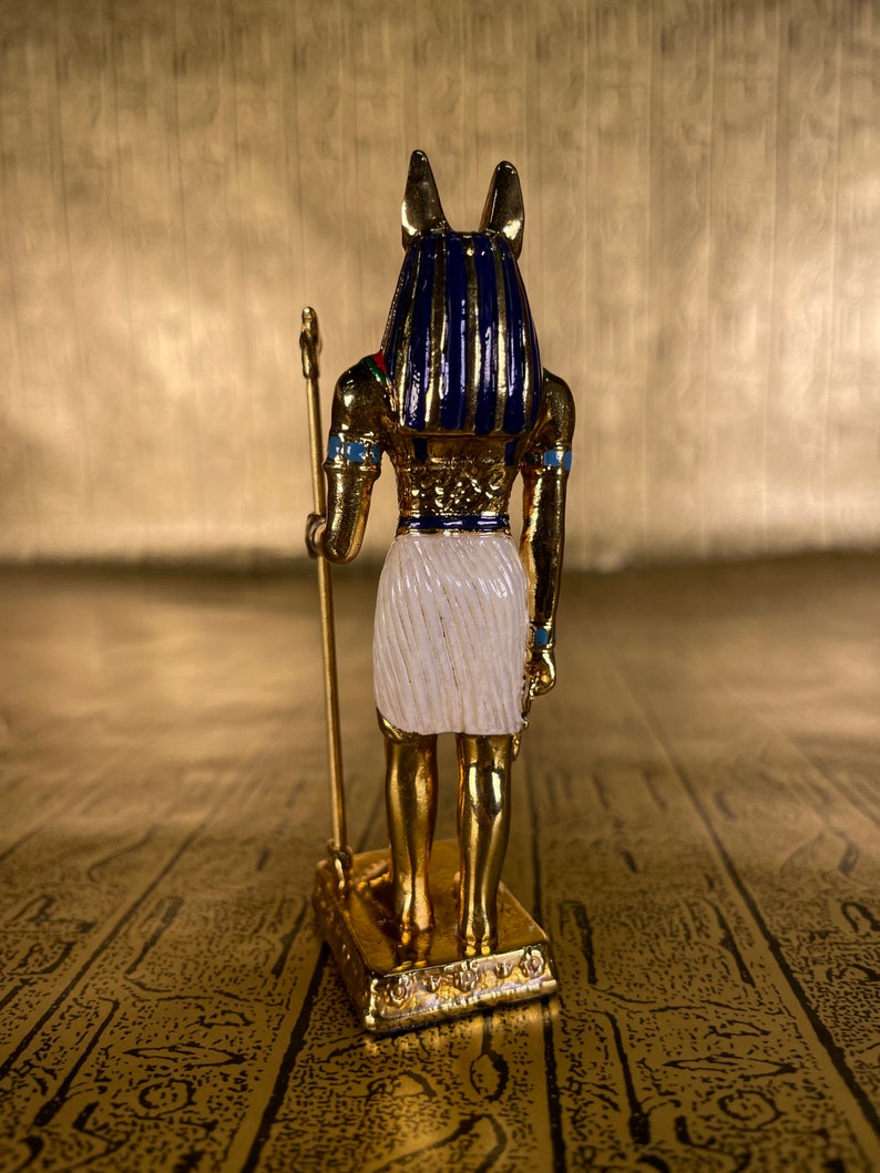 Vintage Gold Anubis Mini Statue Egyptian God Anpu Solid - Etsy