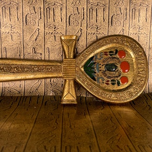 Vintage Egyptian Ankh Hand Mirror - Etsy