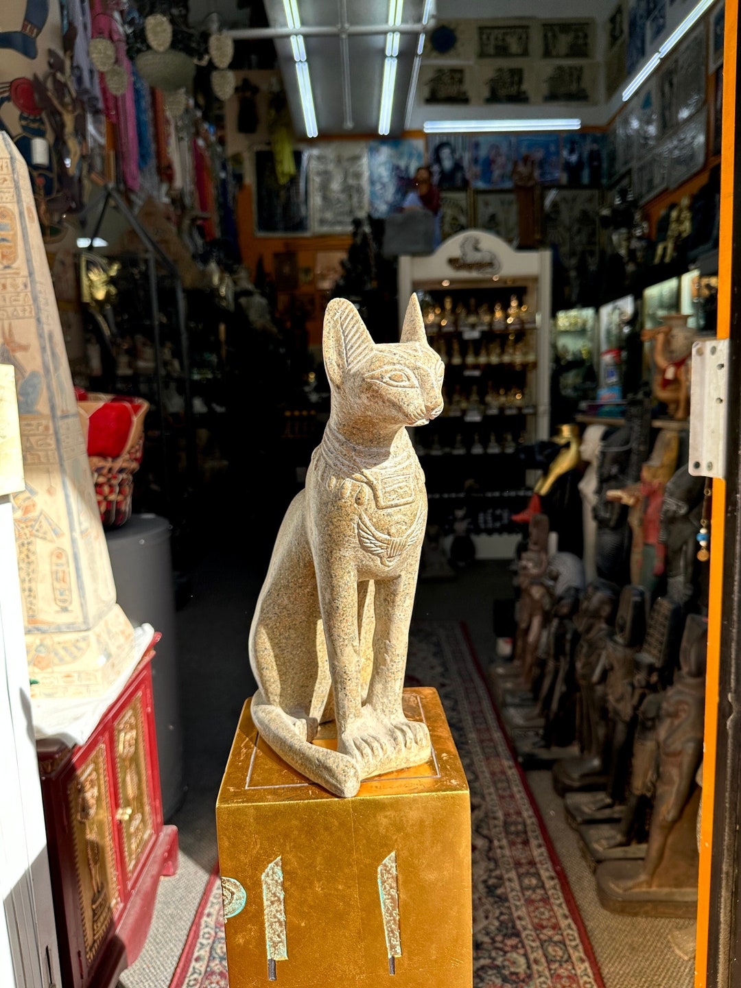 Bastet Statue - Large Goddess Bast Altar Statue Made in Egypt - Ancient ...