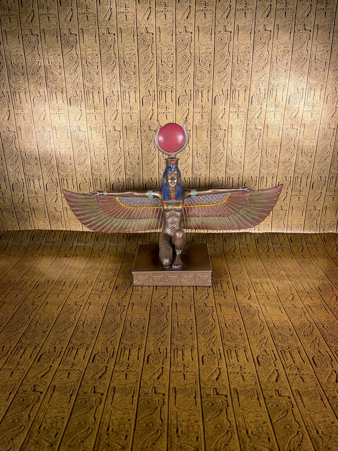 Vintage Isis Standing Statue - Ancient Egyptian Goddess Isis/aset Altar ...