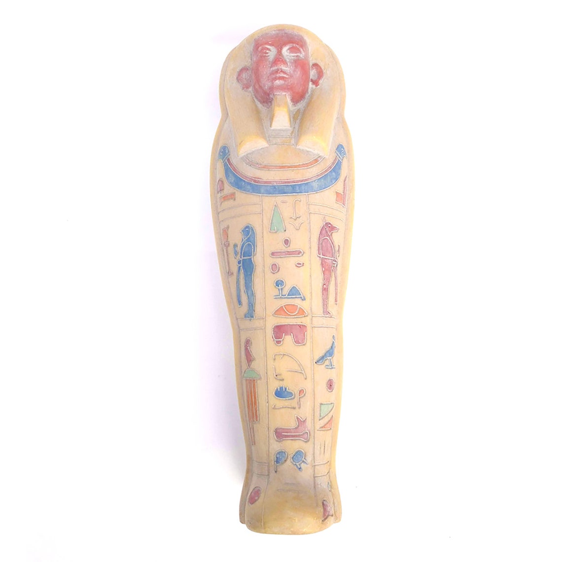 Vintage Sarcophagus Style Box - Hand-painted Egyptian Replica ...