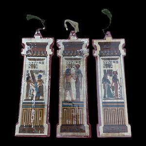 Papyrus Bookmarks - Set of 3 - Egyptian Papyrus Made in Egypt - Deluxe ...