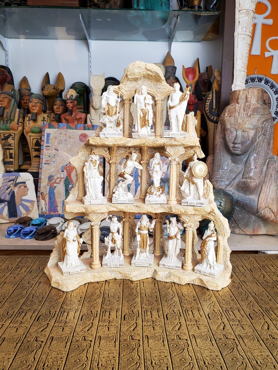 Vintage Ancient Greek Gods & Goddesses Mini Statues Set of 12 | Etsy