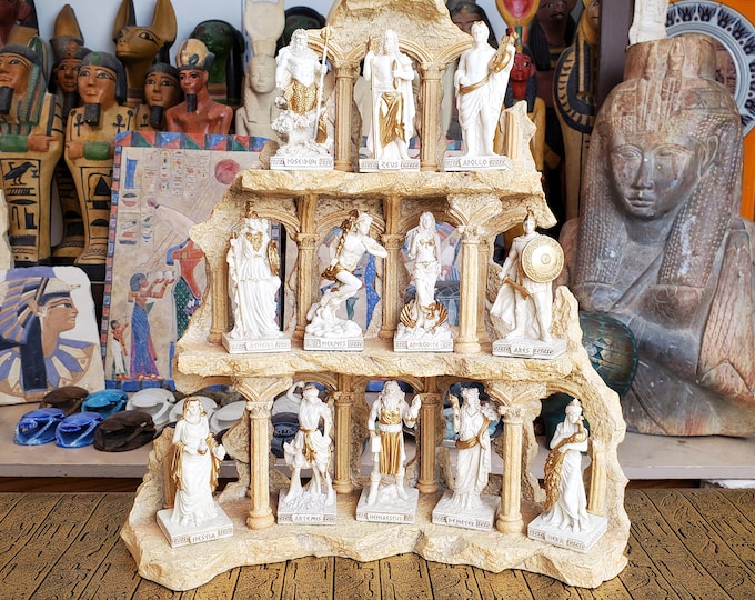 Vintage Ancient Greek Gods & Goddesses Mini Statues Set of 12 - Greek ...