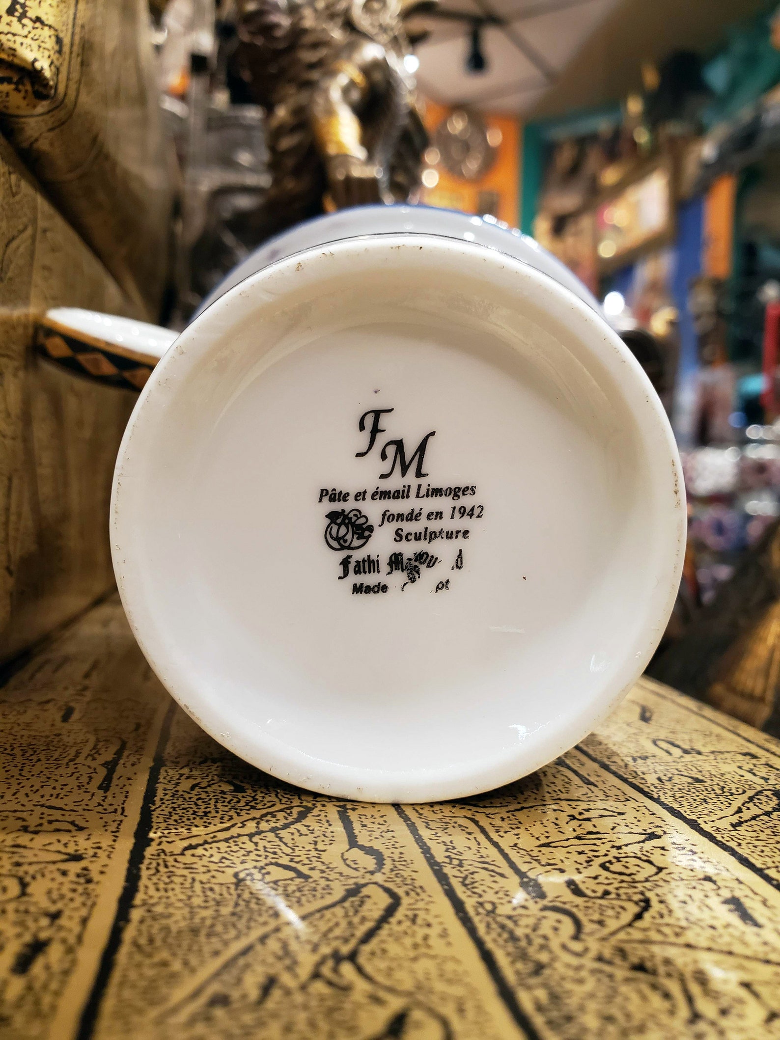 Vintage Fathi Mahmoud Porcelain Mug With King Tut Mask Made - Etsy