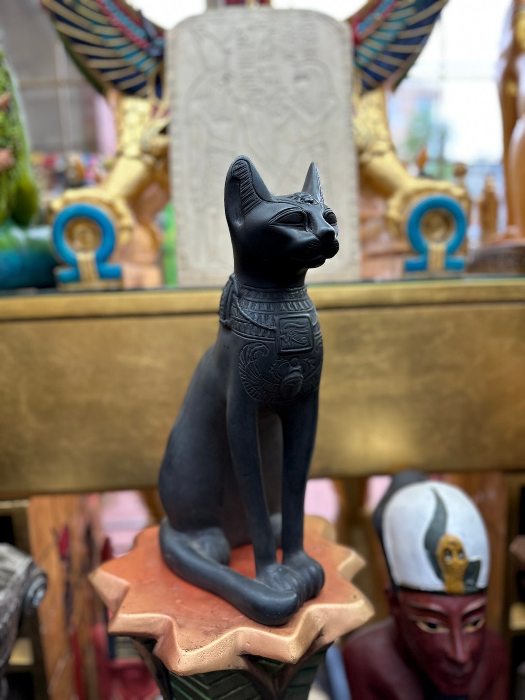 Bastet Statue - Large Goddess Bast Altar Statue Made in Egypt - Ancient ...
