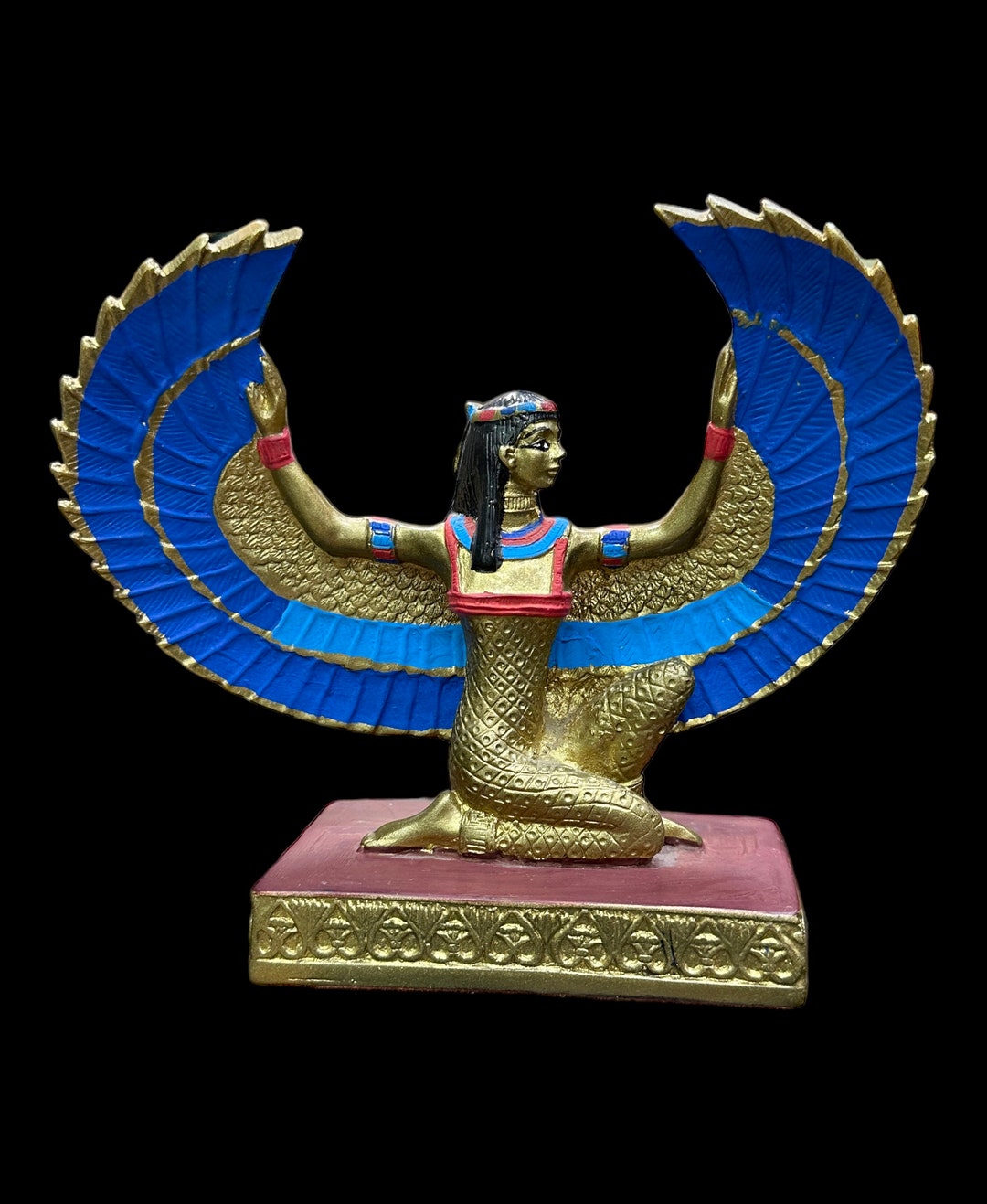 Egyptian Goddess Isis Statue - Ancient Egyptian Goddess Aset With Wings ...