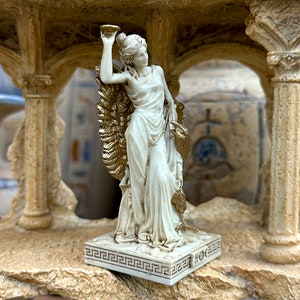 Vintage Hebe Mini Statue - Small Hand-painted Ancient Greek Goddess of ...