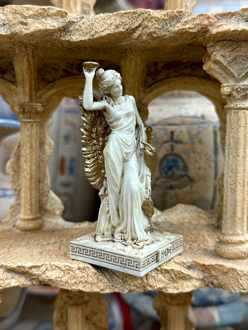 Vintage Hebe Mini Statue - Small Hand-painted Ancient Greek Goddess of ...