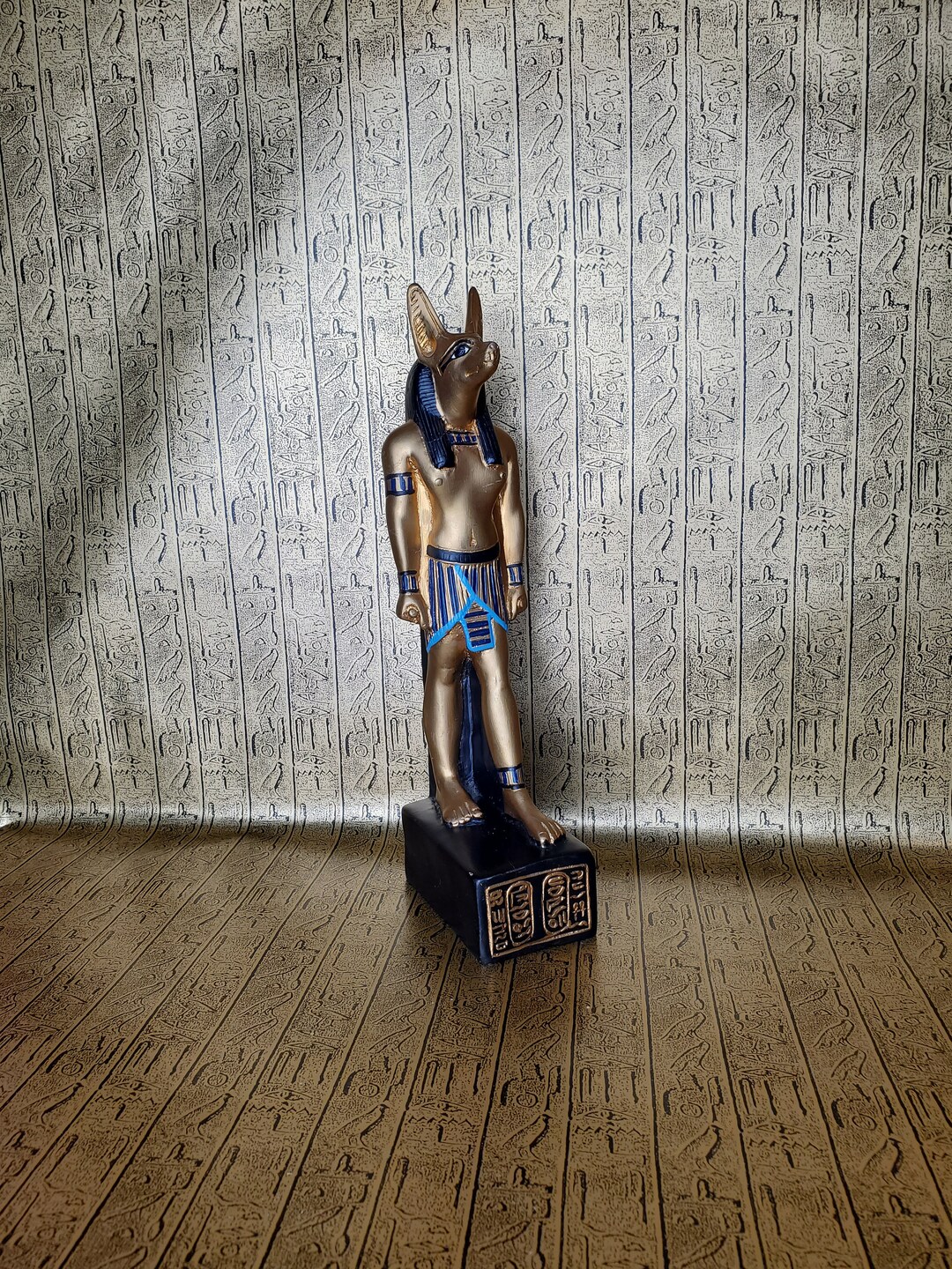 Vintage Anubis Stone Statue - Made in Egypt - Egyptian Cast Stone - Etsy