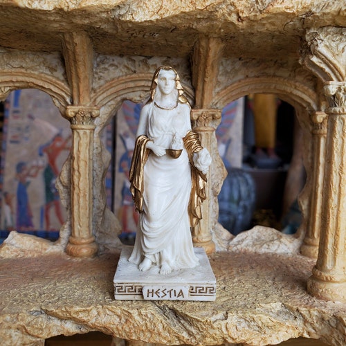 Vintage Hestia Mini Statue Greek Goddess Hestia Hand-painted - Etsy