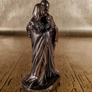 Vintage Holy Family Mini Statue - Small Hand-crafted Jesus, Joseph ...