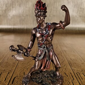 Vintage Chango Mini Statue - Small Orisha Shango - Yoruba Royal ...