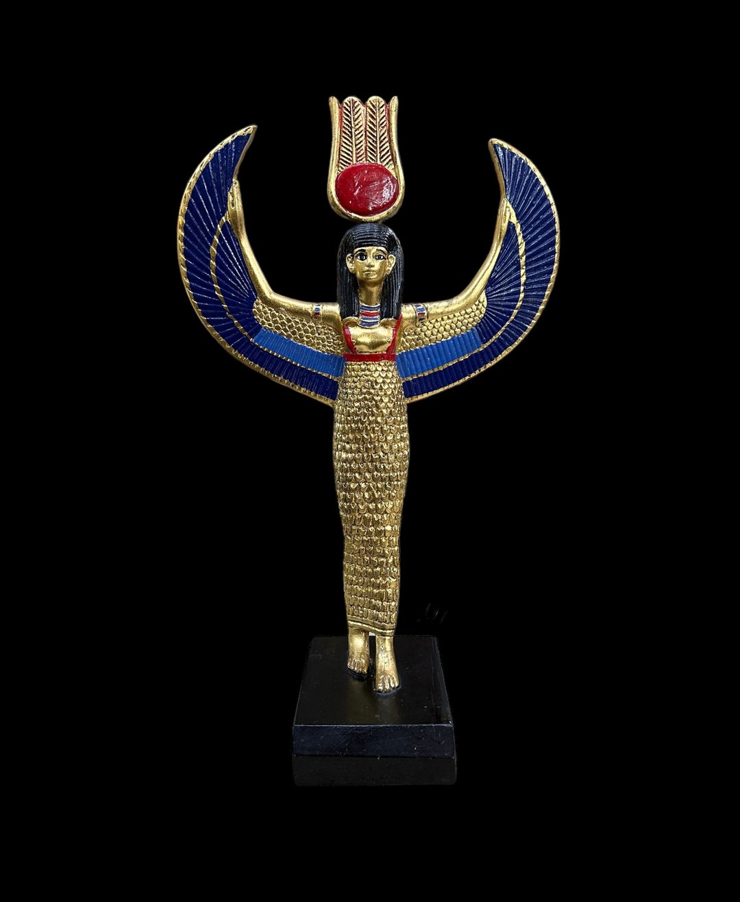 Goddess Isis Statue Ancient Egyptian Goddess Aset Altar Statue Made in ...