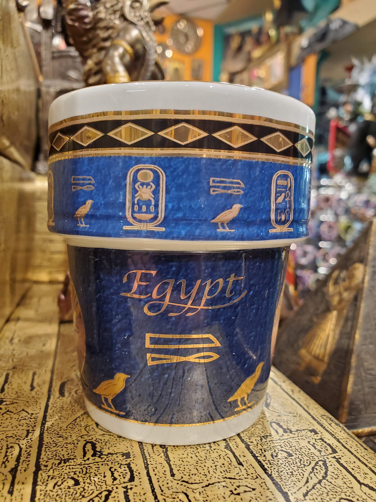 Vintage Fathi Mahmoud Porcelain Mug With King Tut Mask Made - Etsy