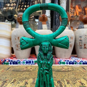 Egyptian Ankh - God Anubis With Pharaoh Ankh - Handmade in Egypt ...
