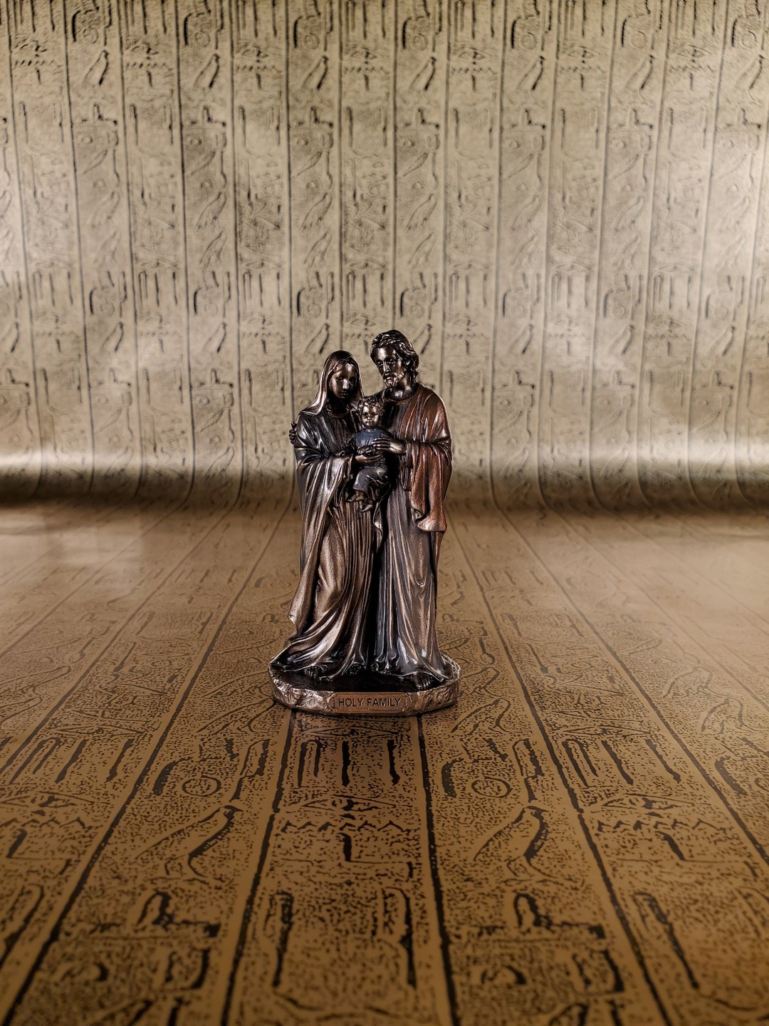 Vintage Holy Family Mini Statue - Small Hand-crafted Jesus, Joseph ...