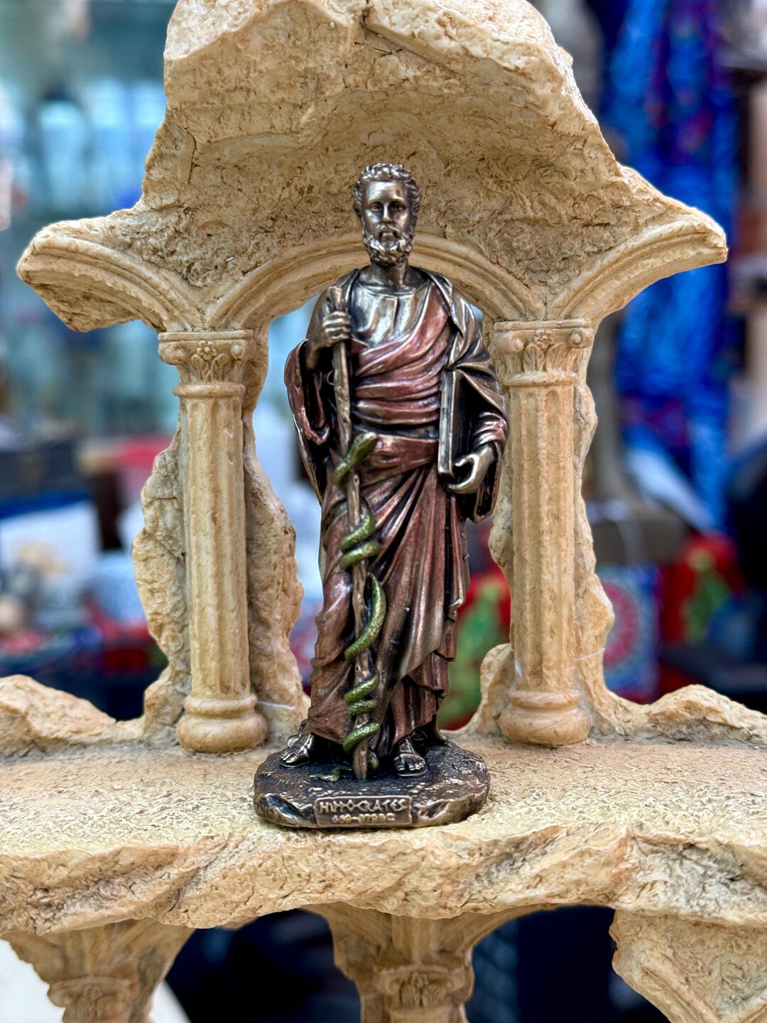 Vintage Hippocrates Mini Statue - Small Hand-painted Ancient Greek ...