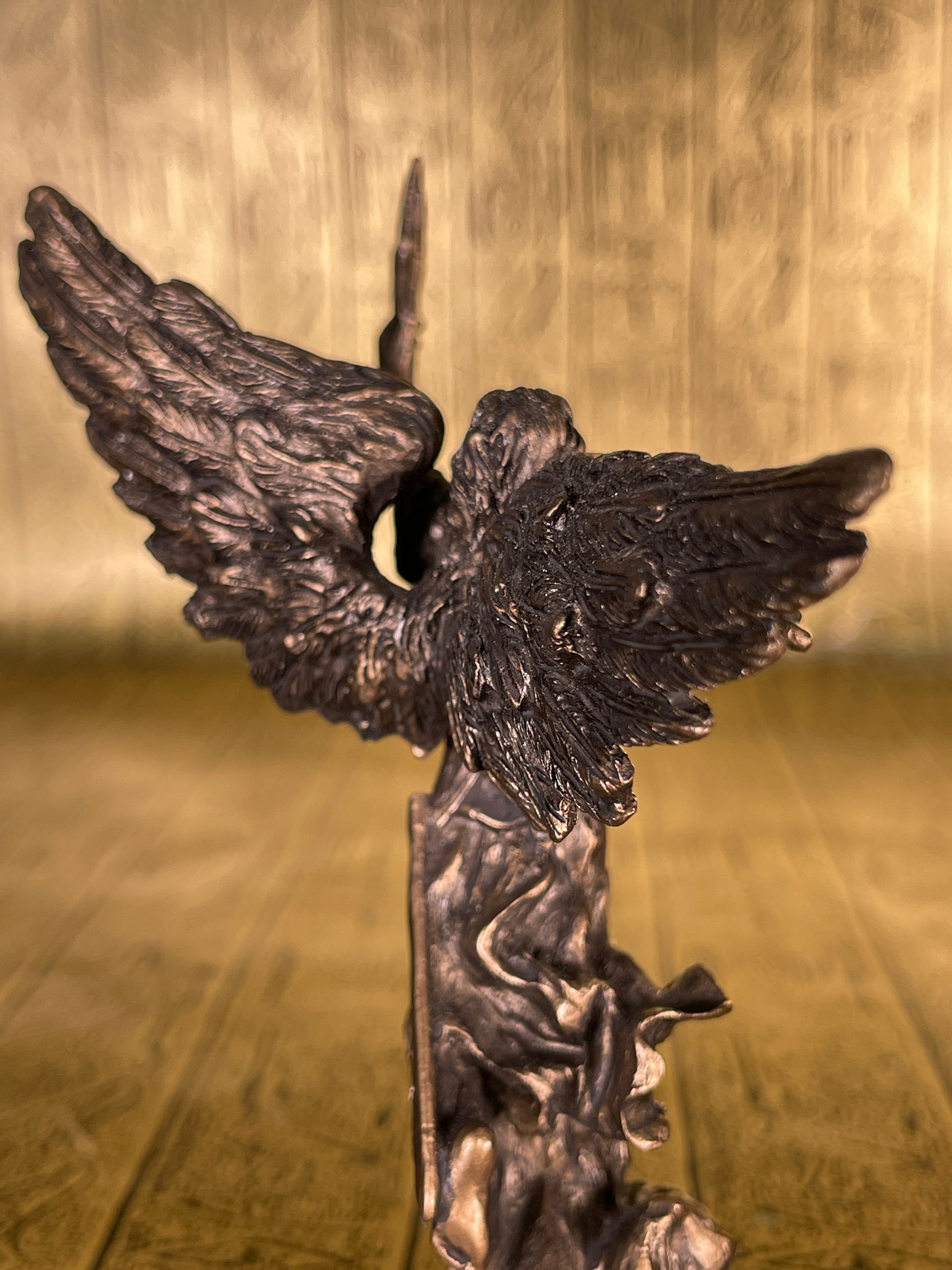 Vintage Archangel Remiel With Sword and Lightning Statue - Etsy