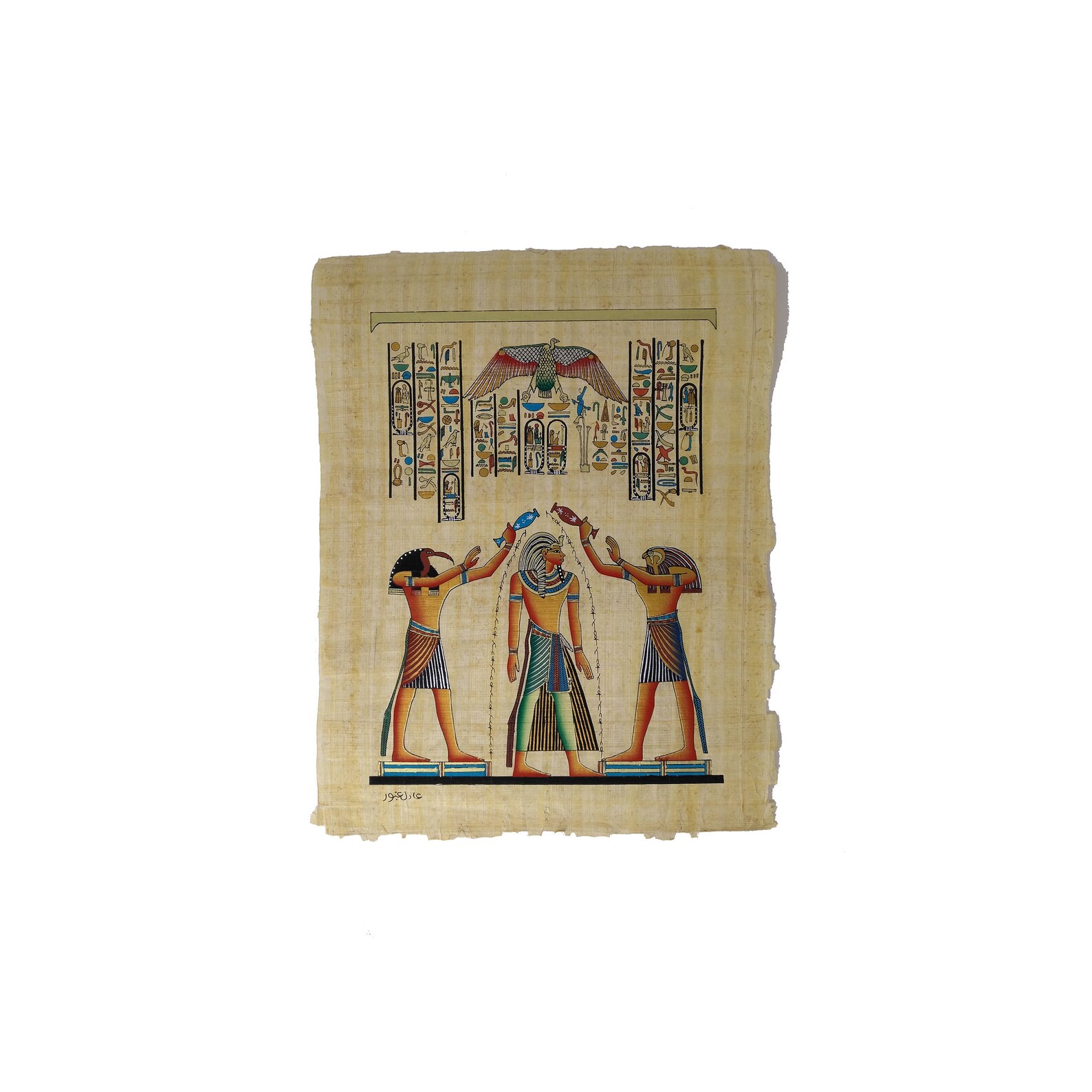 Egyptian Gods Thoth and Horus Blessing Ramses II With Eternal Life ...