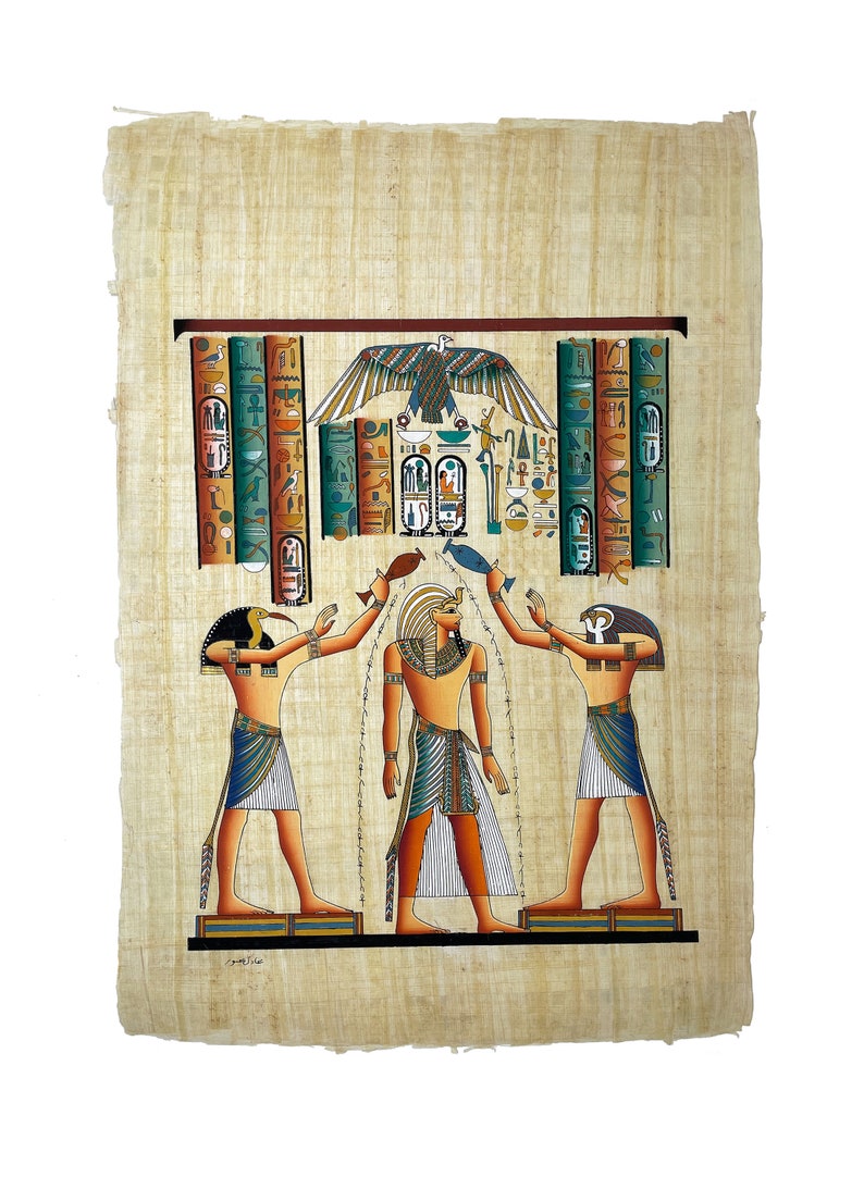Thoth and Horus Blessing Ramses II With Eternal Life - Made in Egypt ...