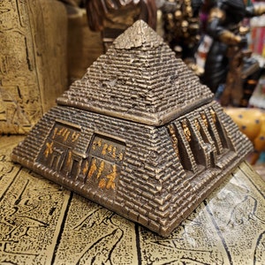Vintage Pyramid Trinket Box - Bronze Finish Ancient Egyptian Pyramid ...