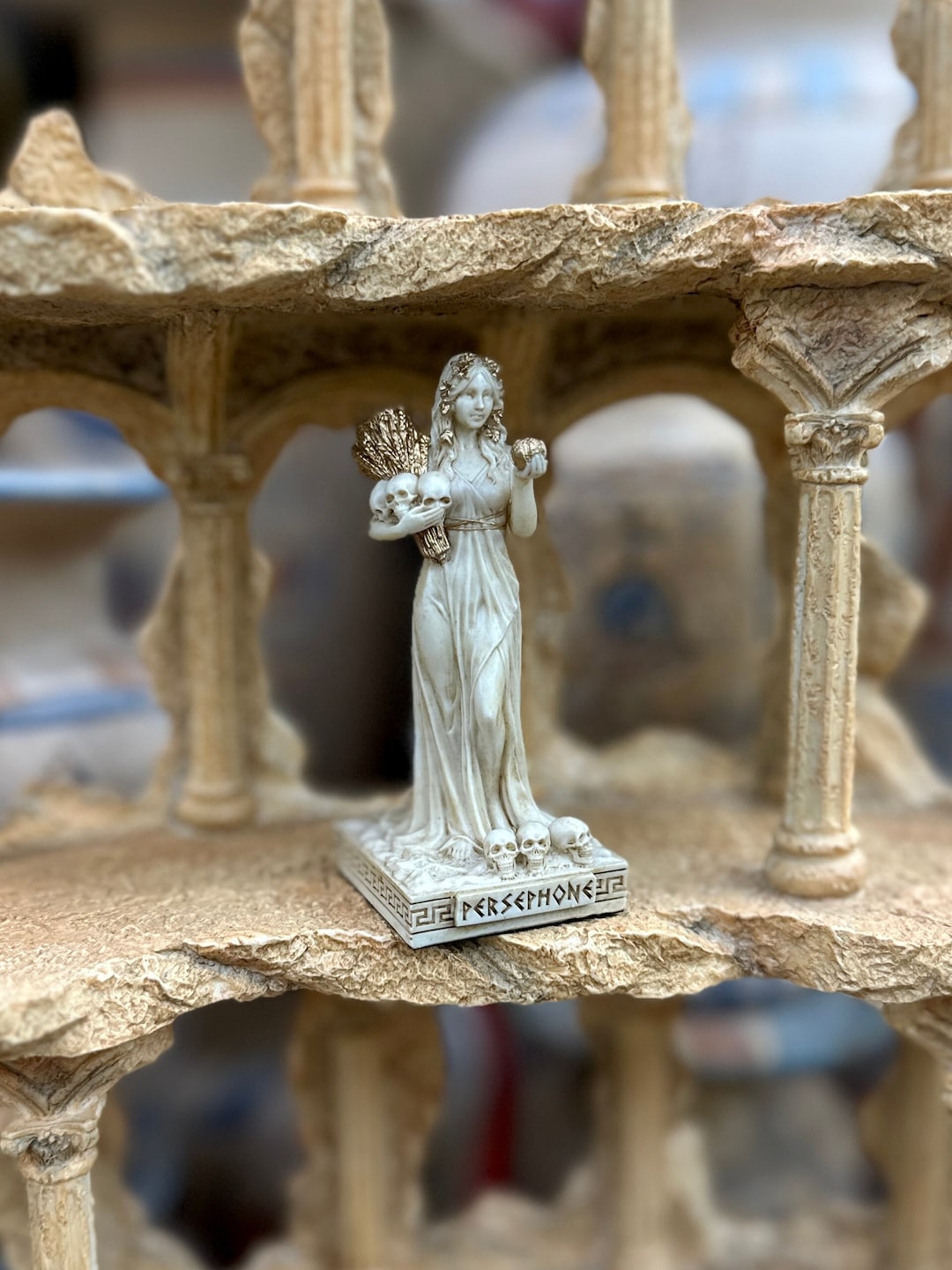 Vintage Persephone Mini Statue - Small Hand-painted Ancient Greek ...