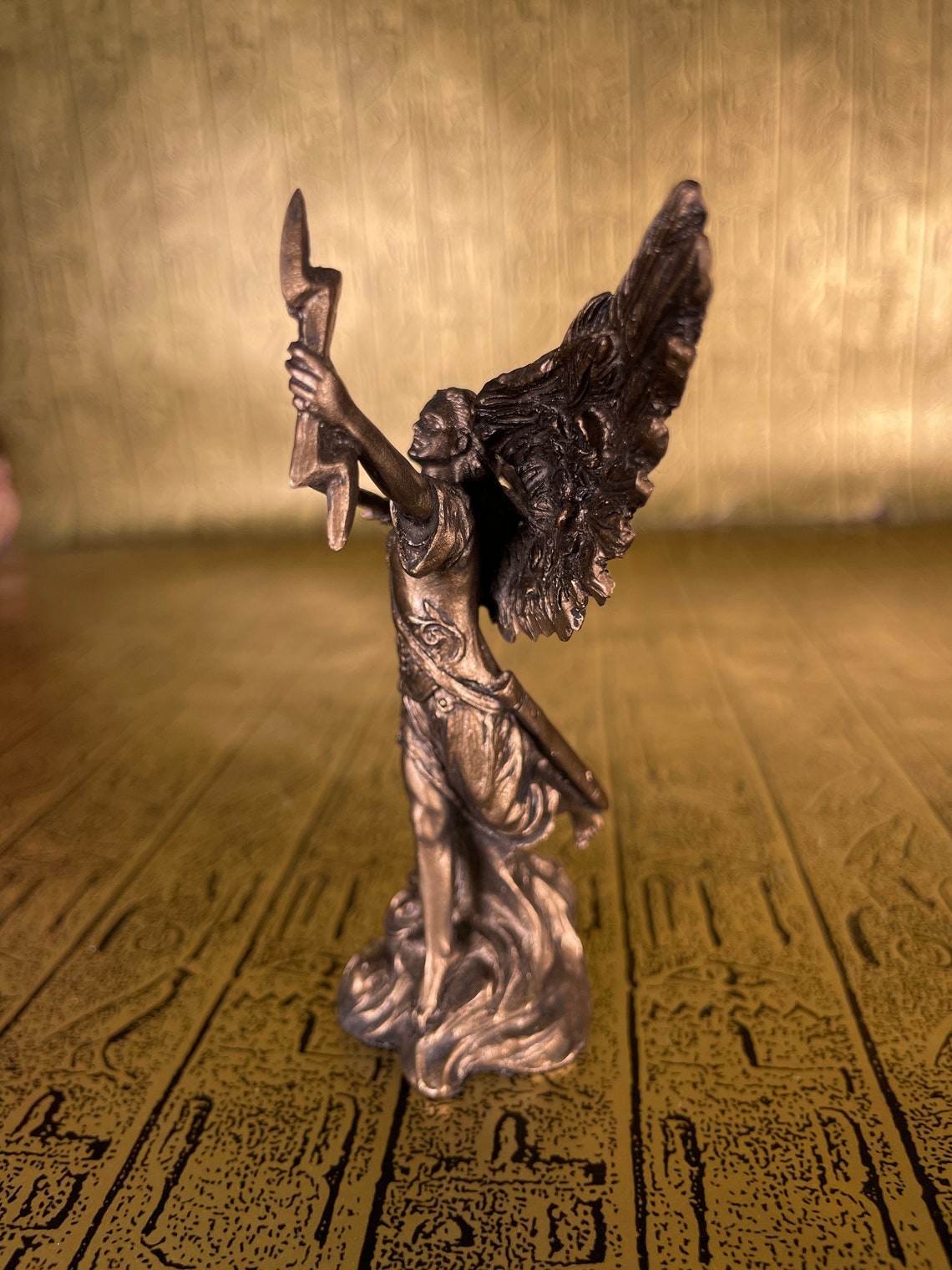 Vintage Archangel Remiel With Sword and Lightning Statue - Etsy