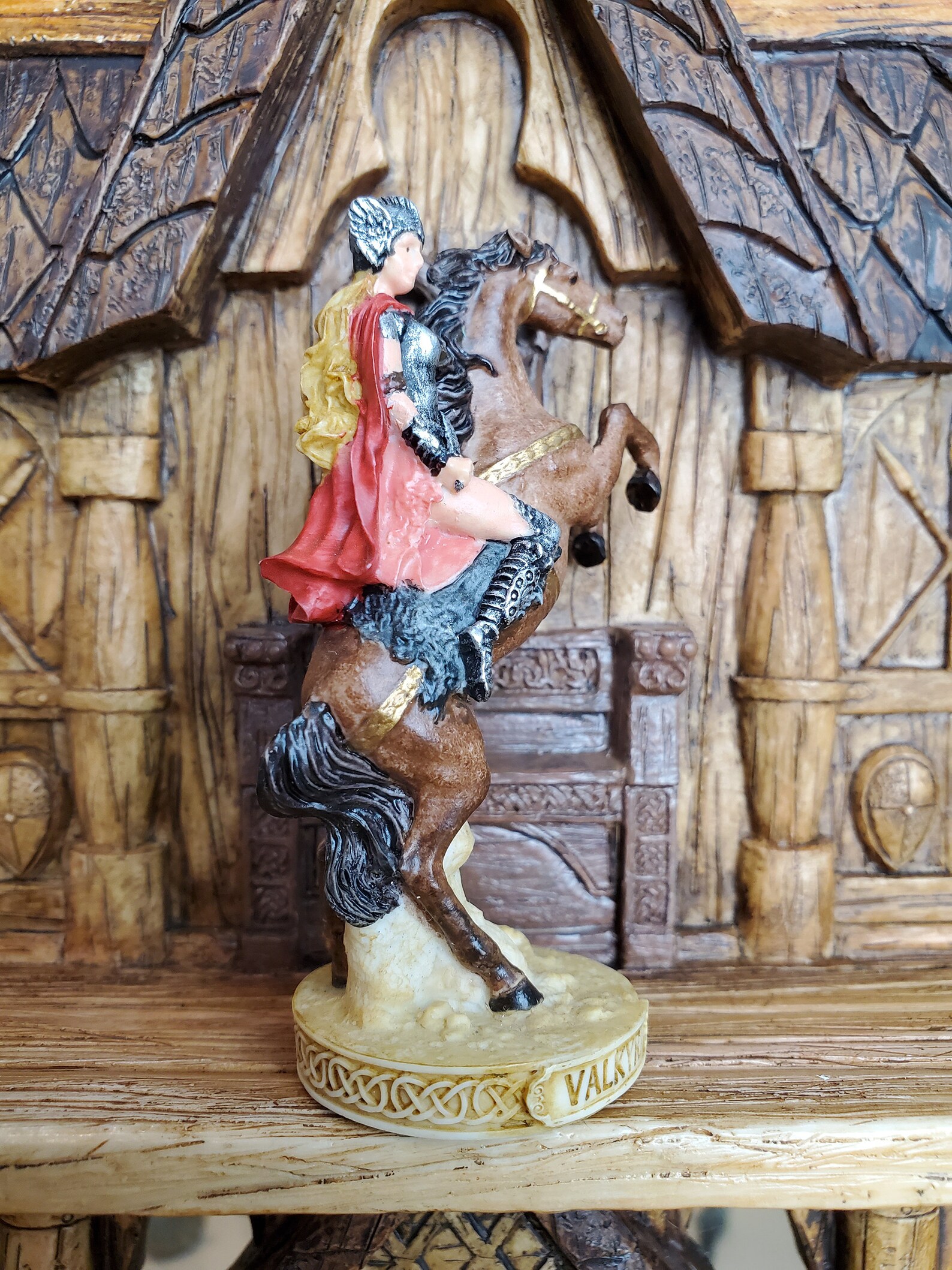 Valkyrie Mini Statue - Vintage Small Hand-painted Norse Valkyrie - Mini ...