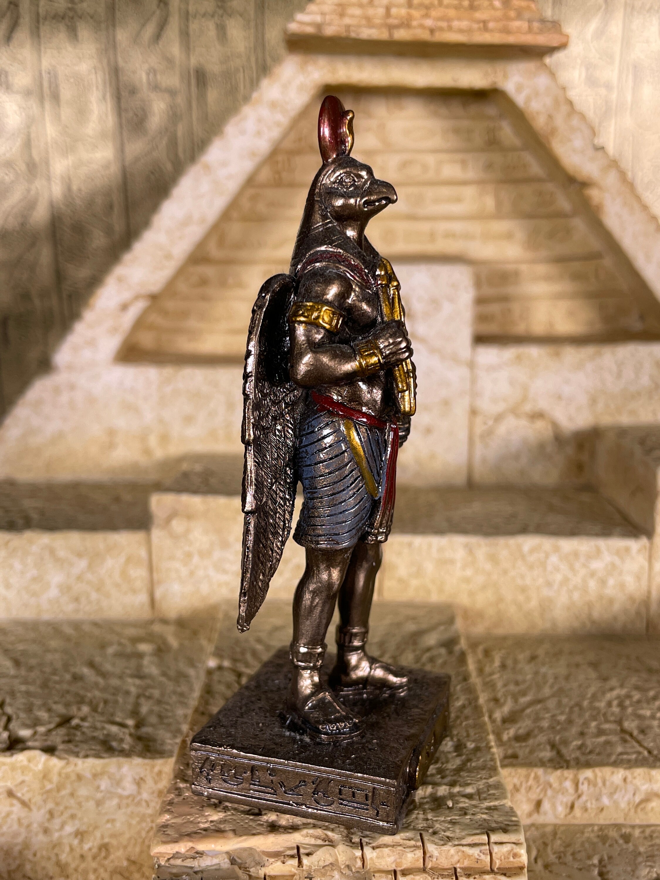 Vintage Ra Mini Statue Small Hand-painted Ancient Egyptian | Etsy